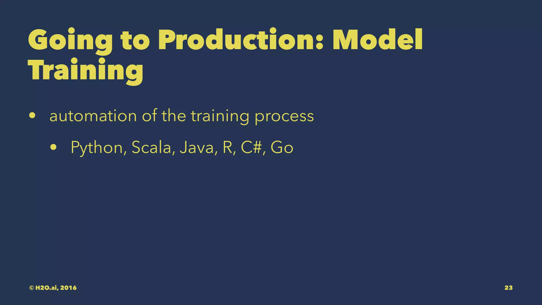 Intro to Machine Learning and H2O | PPT