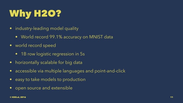 Intro to Machine Learning and H2O | PPT