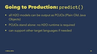 Intro to Machine Learning and H2O | PPT