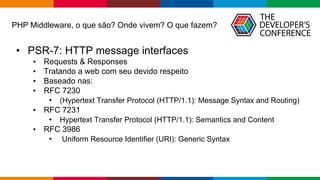 PHP Middleware - O que são? Onde vivem? O que fazem? | PPT