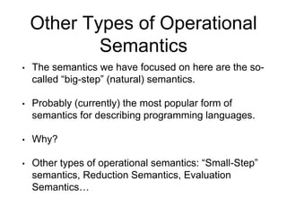 Introduction to Operational Semantics | PPT