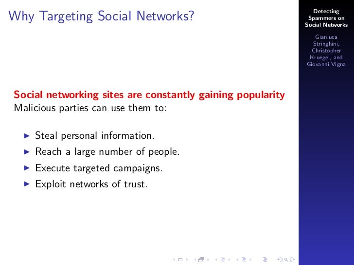 Detecting Spammers On Social Networks