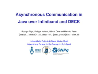 Asynchronous Communication in Java over Infiniband | PPT