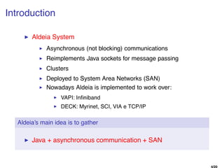 Asynchronous Communication in Java over Infiniband | PPT