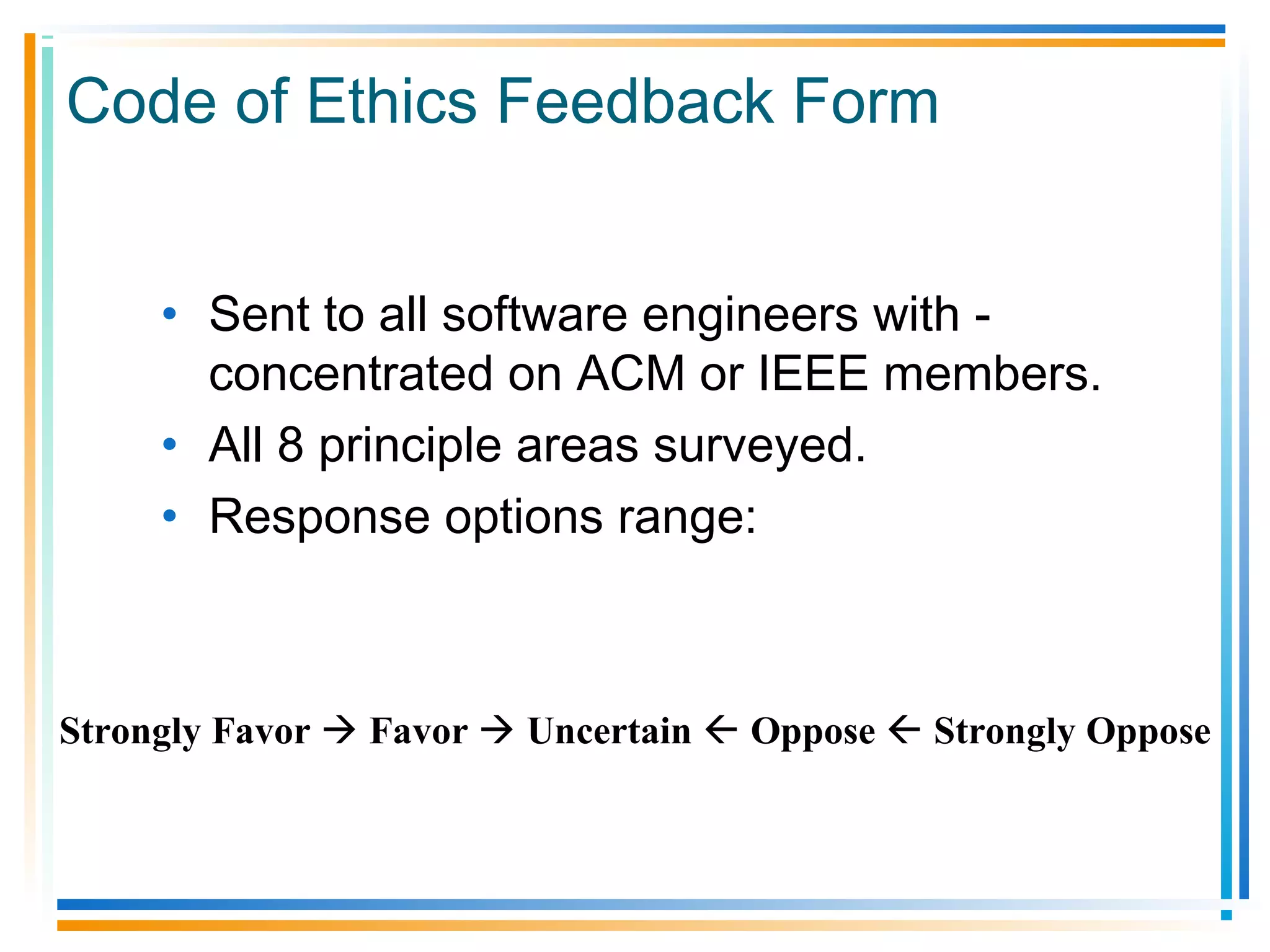 The Software Engineering Code and the ACM Code | PPT
