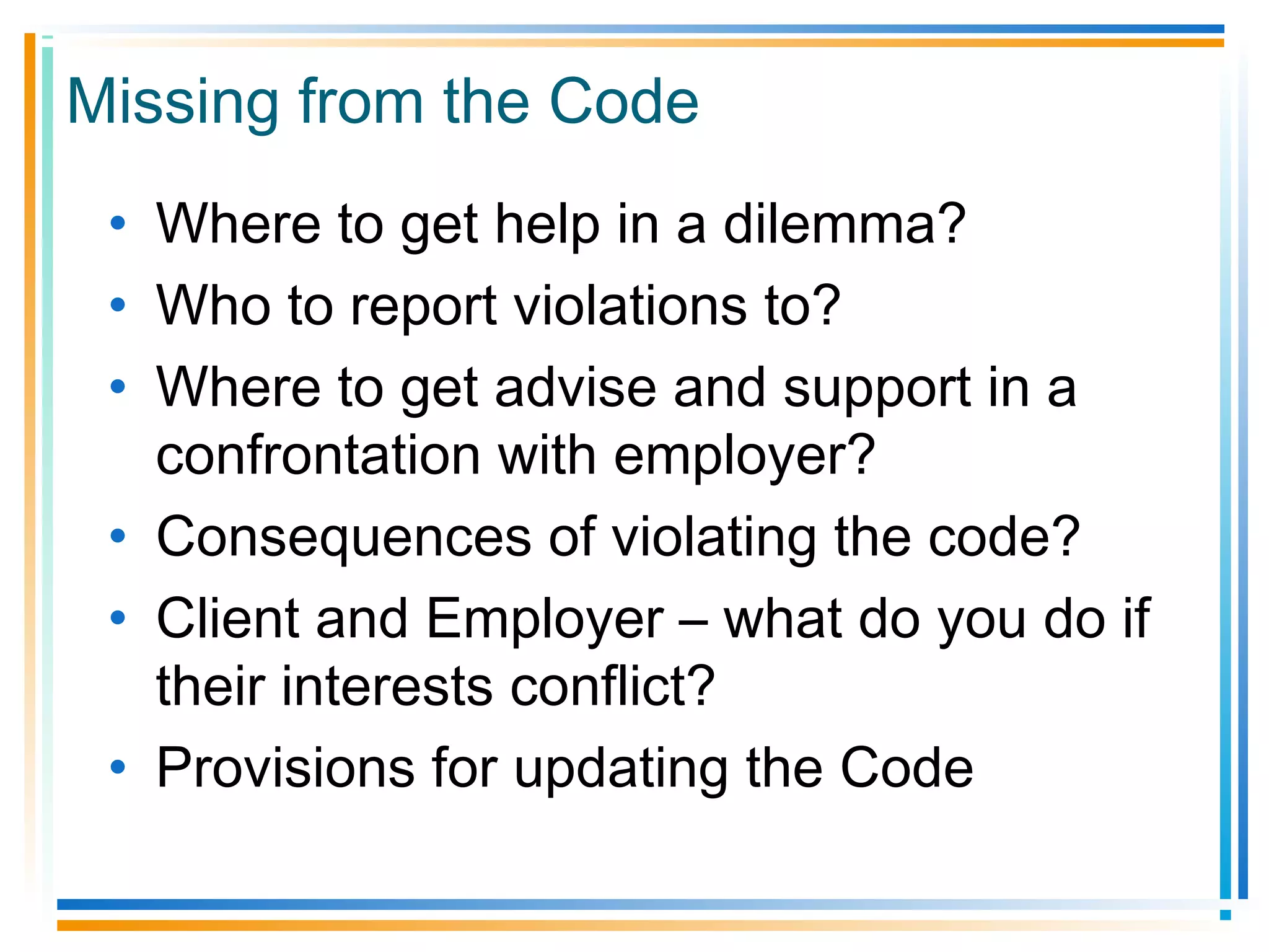 The Software Engineering Code and the ACM Code | PPT