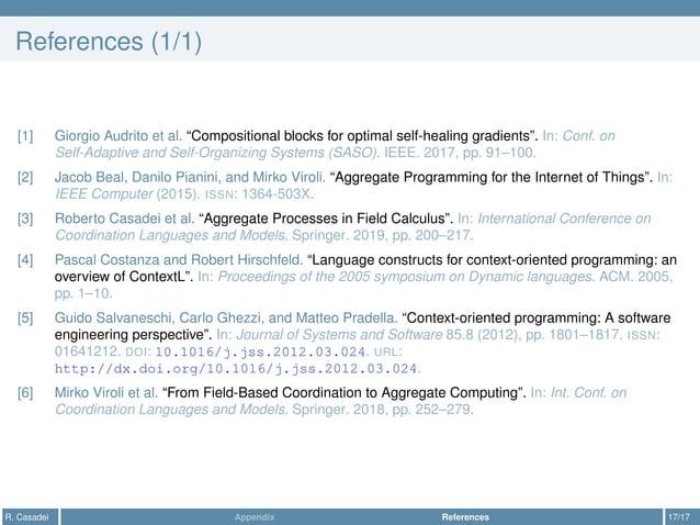 On Context Orientation In Aggregate Programming Ppt