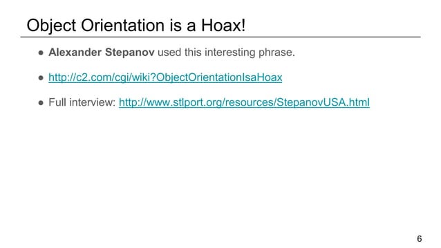 FP vs OOP : Design Methodology by Harshad Nawathe | PPT
