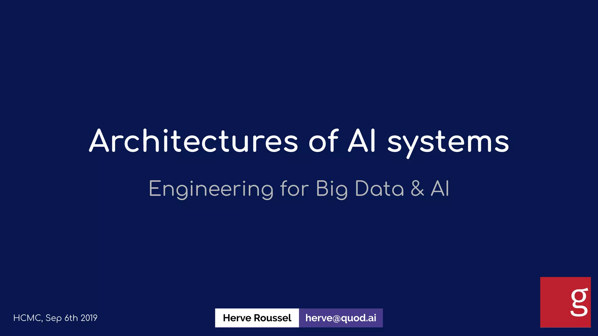 Grokking Techtalk 33 Architecture Of Ai First Systems Engineering