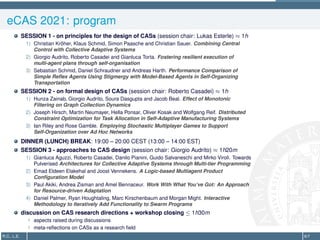 6th eCAS workshop on Engineering Collective Adaptive Systems | PDF | Computing | Technology ...