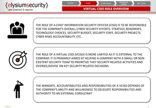 VIRTUAL CISO AND OTHER KEY CYBER ROLES | PDF