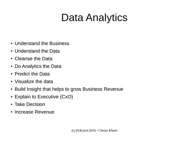 Data Analytics With Pandas And Numpy Python Ppt
