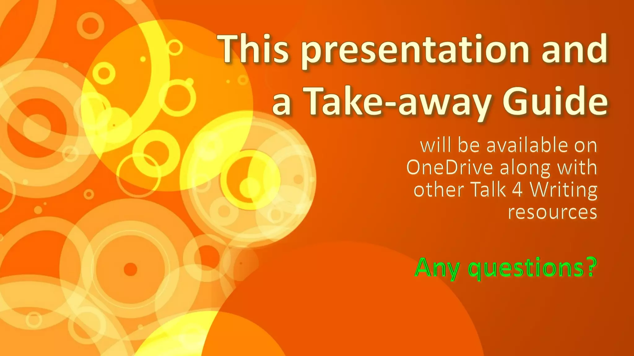 Talk 4 writing | PPT