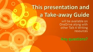 Talk 4 writing | PPT