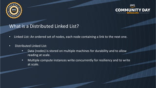Lessons learnt building a Distributed Linked List on S3 | PPT