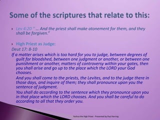 Yeshua THE High Priest | PPTX