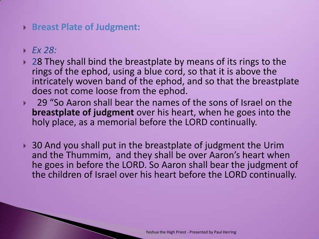 Yeshua THE High Priest | PPTX