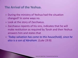 Yeshua THE High Priest | PPTX
