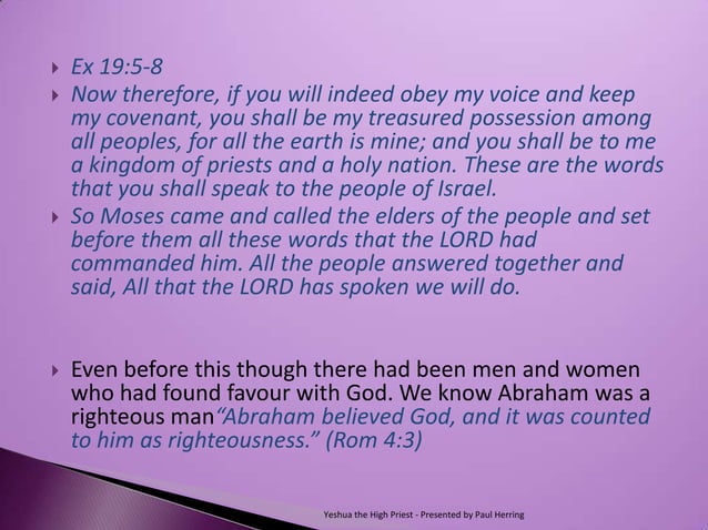 Yeshua THE High Priest | PPTX