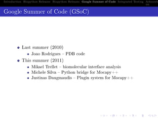 Talk6 biopython bosc2011 | PPT