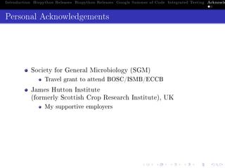 Talk6 biopython bosc2011 | PPT