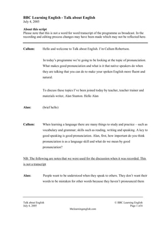 Talkaboutenglish pron1 | PDF