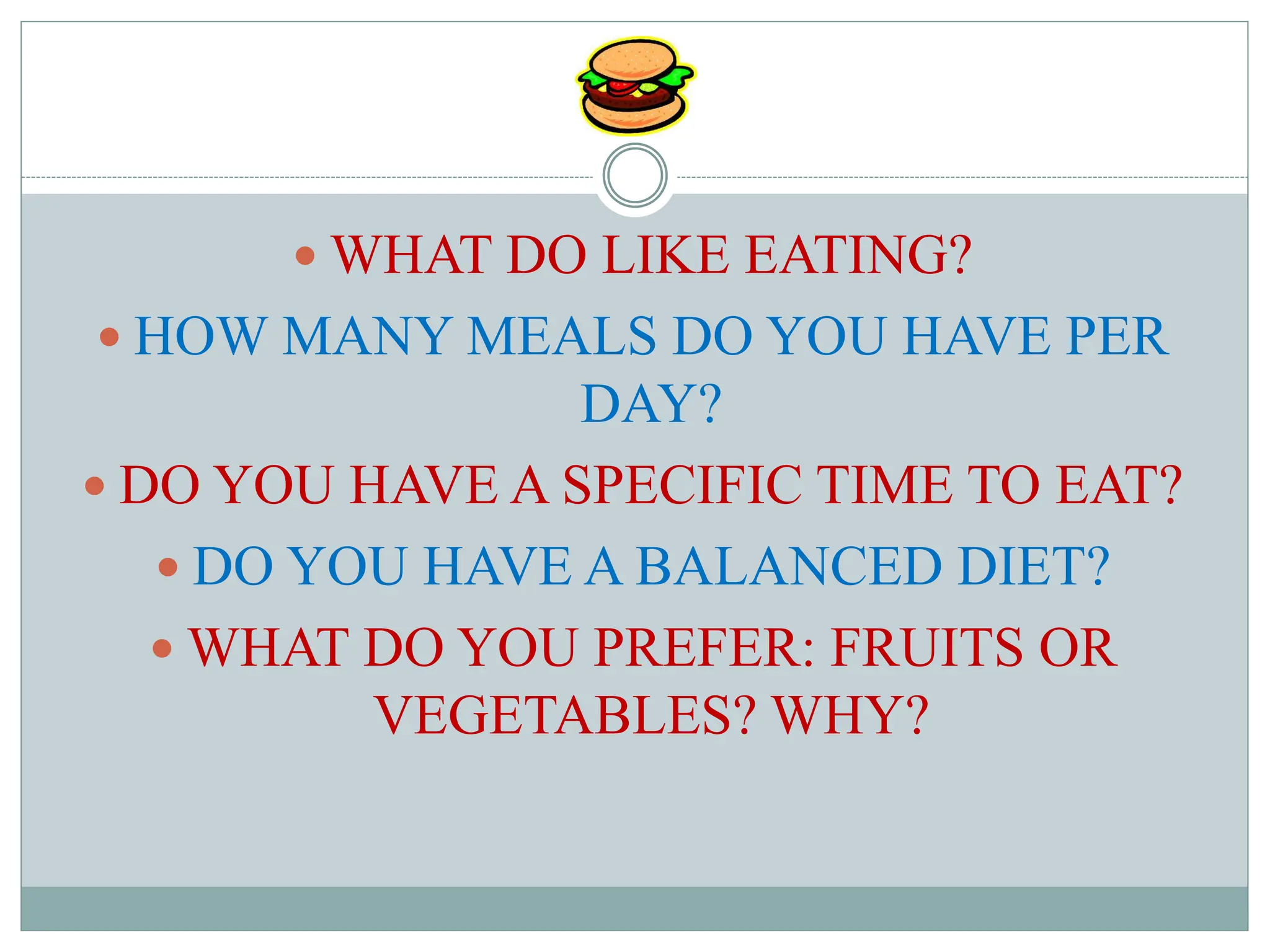 Talking describing ABOUT FOOD and drinks.ppt