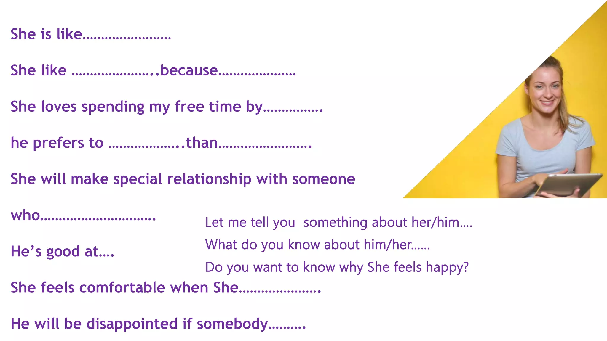 Talk about me and someone else | PPT