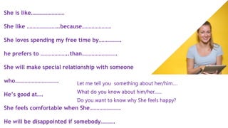 Talk about me and someone else | PPT