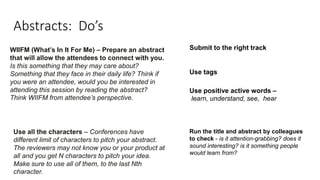 In Search Of The Perfect Conference Abstract | PPT