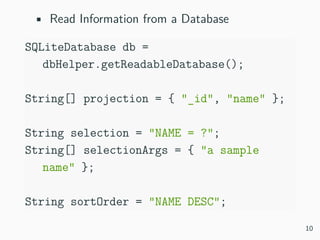 Android Data Persistence | PPT