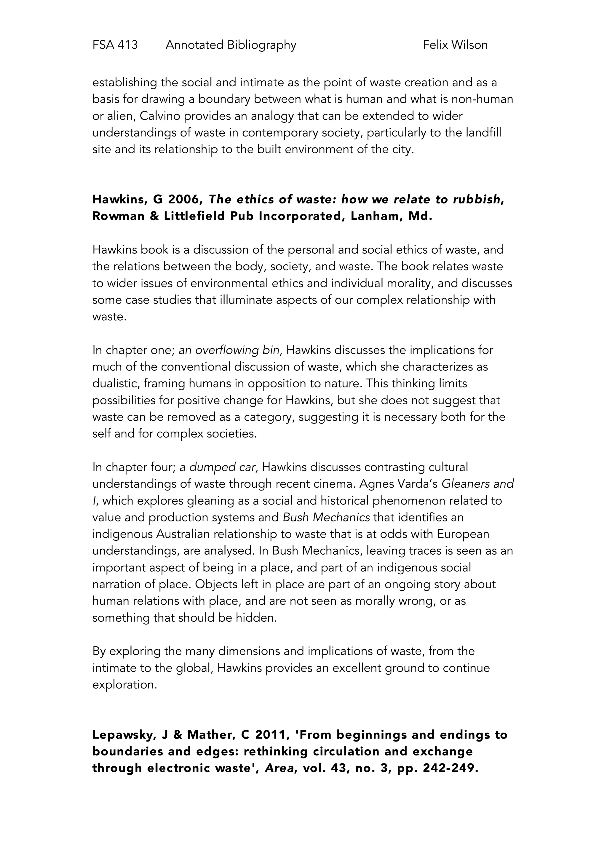 Annotated Bibliography | PDF