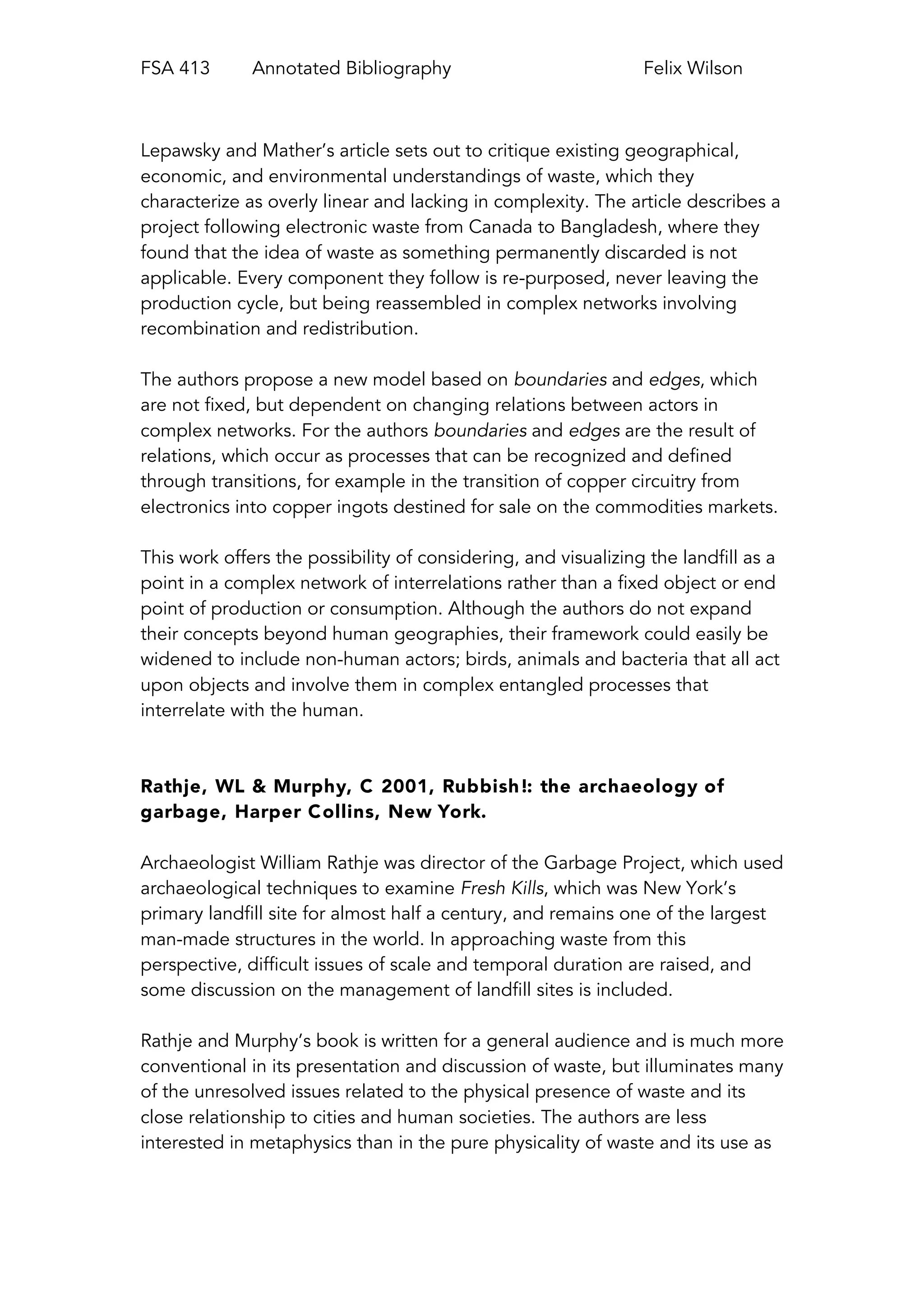 Annotated Bibliography | PDF