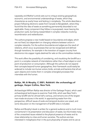 Annotated Bibliography | PDF