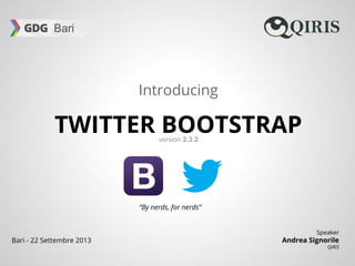 Twitter Bootstrap: an Introduction | PPT