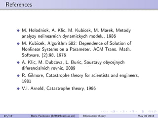 Gradient Dynamical Systems, Bifurcation Theory, Numerical Methods and Applications | PDF