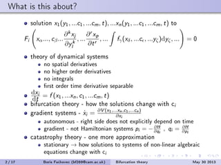 Gradient Dynamical Systems, Bifurcation Theory, Numerical Methods and Applications | PDF
