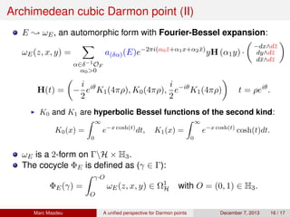 A Unified Perspective for Darmon Points | PPT