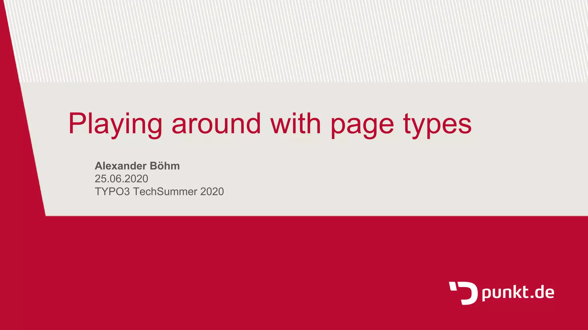 Playing around with page types in TYPO3 | PPT