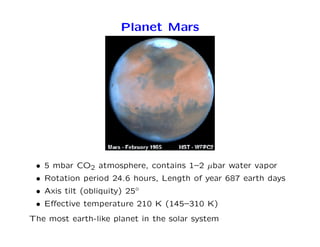 Crocus Melting on Mars | PPT