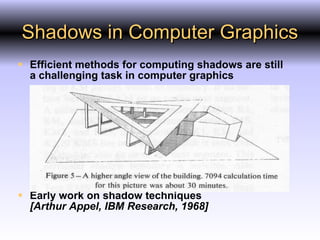 Shadow Techniques for Real-Time and Interactive Applications | PPT