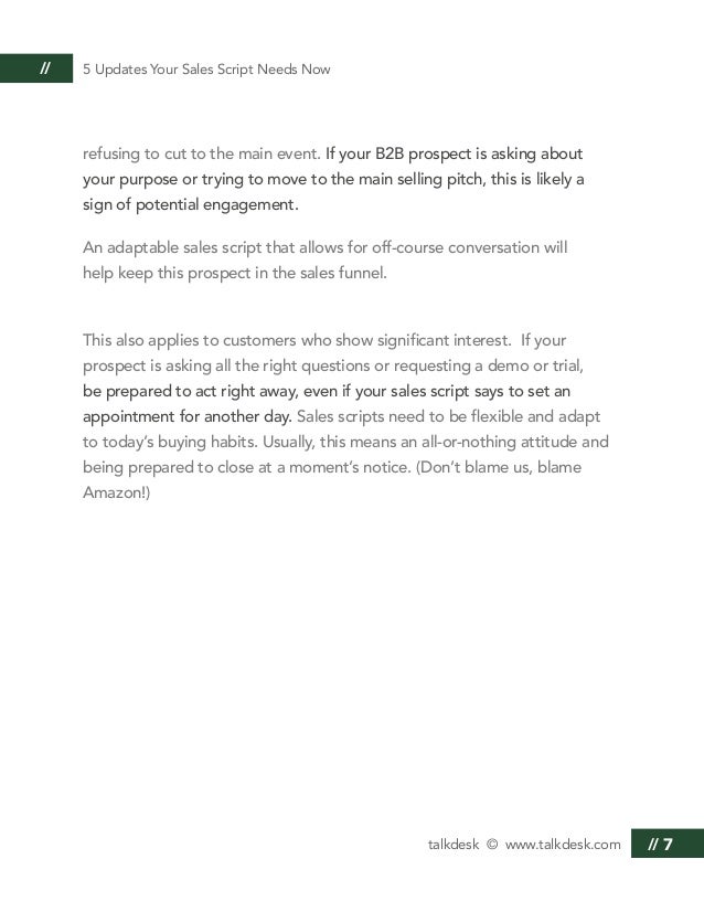Talkdesk Call Center Software - 5 Updates Your Sales Script Needs Now