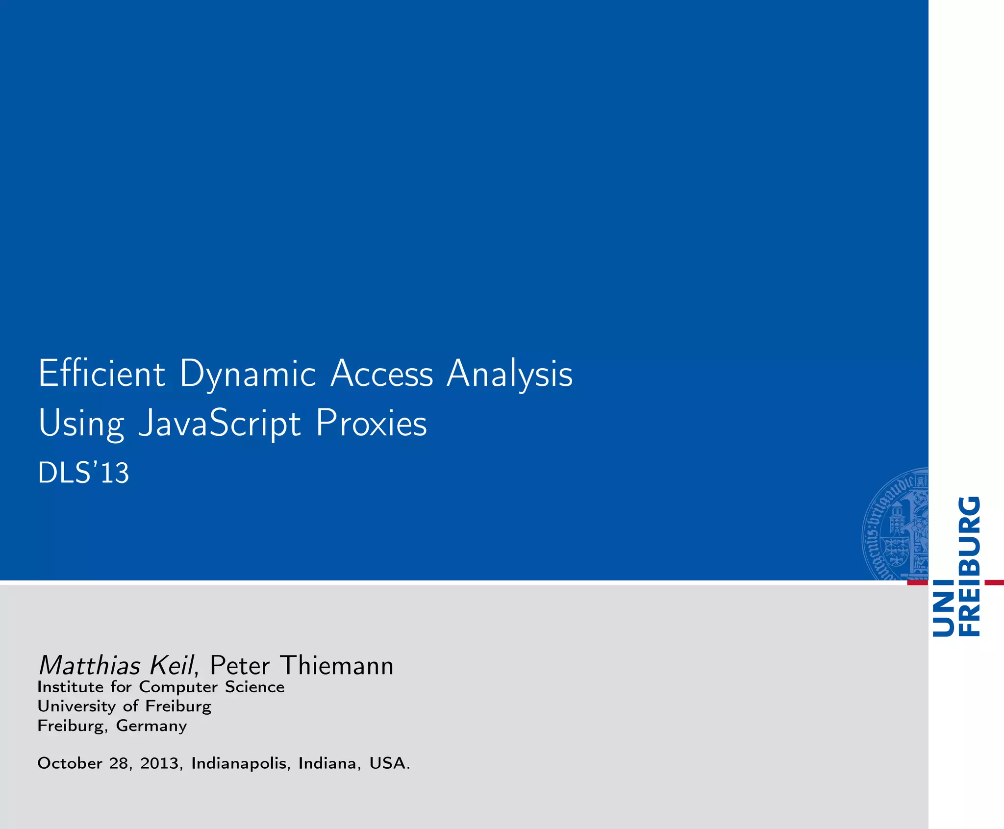Efficient Dynamic Access Analysis Using JavaScript Proxies | PPT Efficient Dynamic Access Analysis Using JavaScript Proxies | PPT