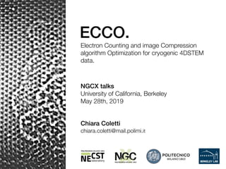 ECCO - Electron Counting and image Compression algorithm Optimization ...