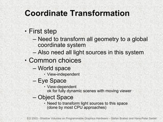 Shadow Volumes on Programmable Graphics Hardware | PPT