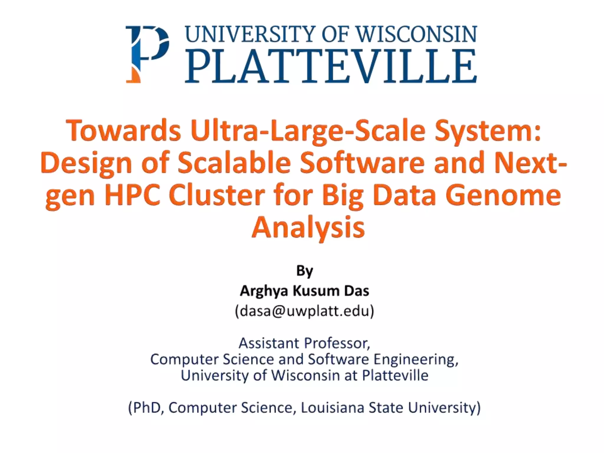 Towards Ultra-Large-Scale System: Design of Scalable Software and Next-Gen HPC Cluster for Big ...