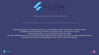 Flutter: Google alla conquista del mobile multi piattaforma | PPT