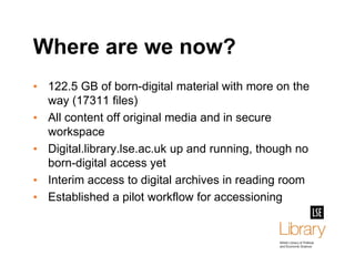 Born-digital Archives at LSE | PDF