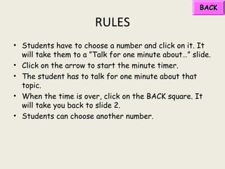 Talk for one_minute | PPT