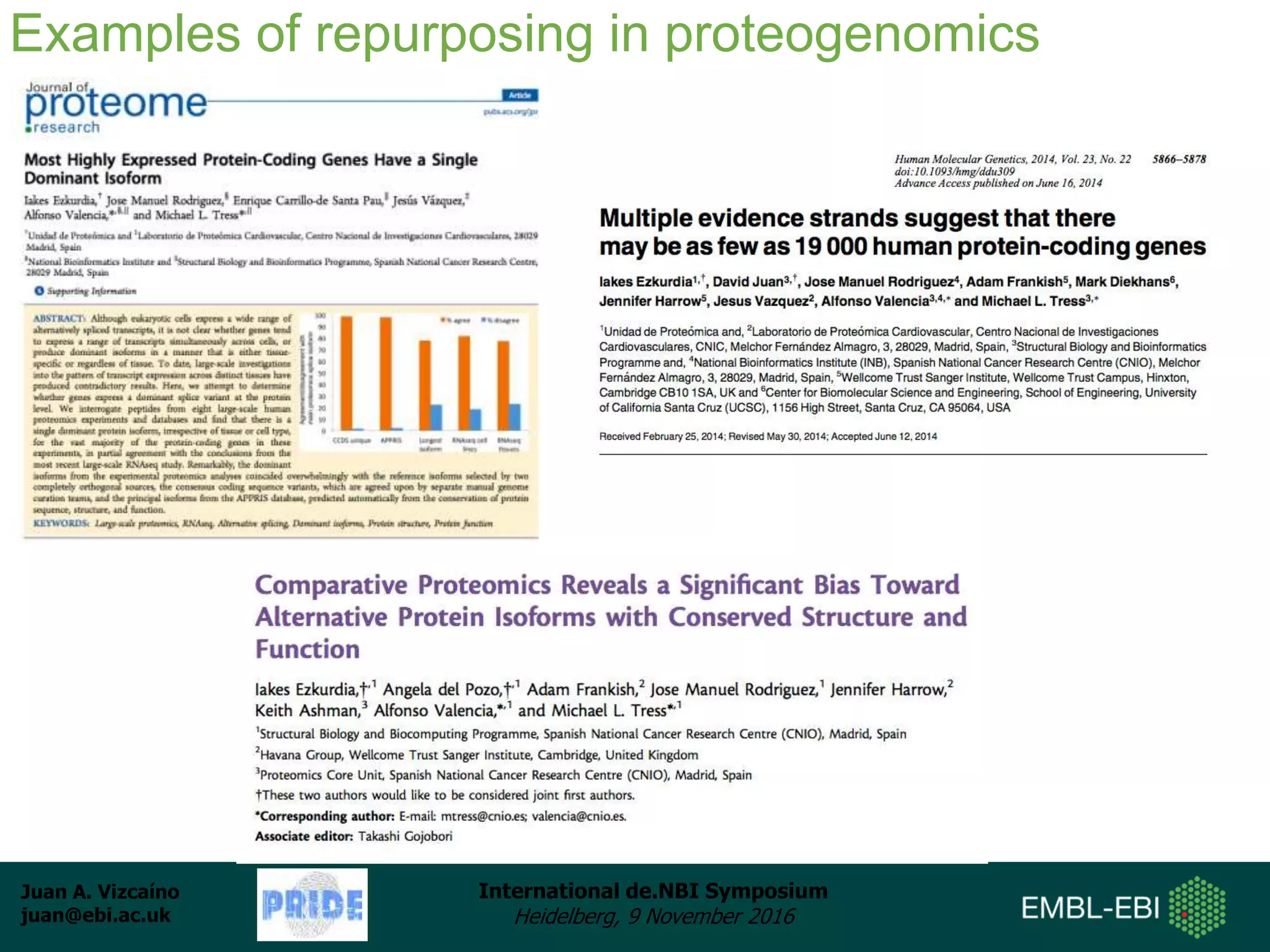 Proteomics public data resources: enabling "big data" analysis in proteomics | PPT